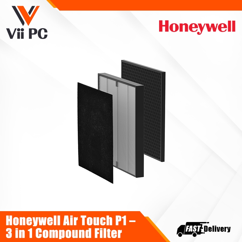 Honeywell Air Touch P1 Air Purifier – 3 in 1 Compound Filter Platinum ...