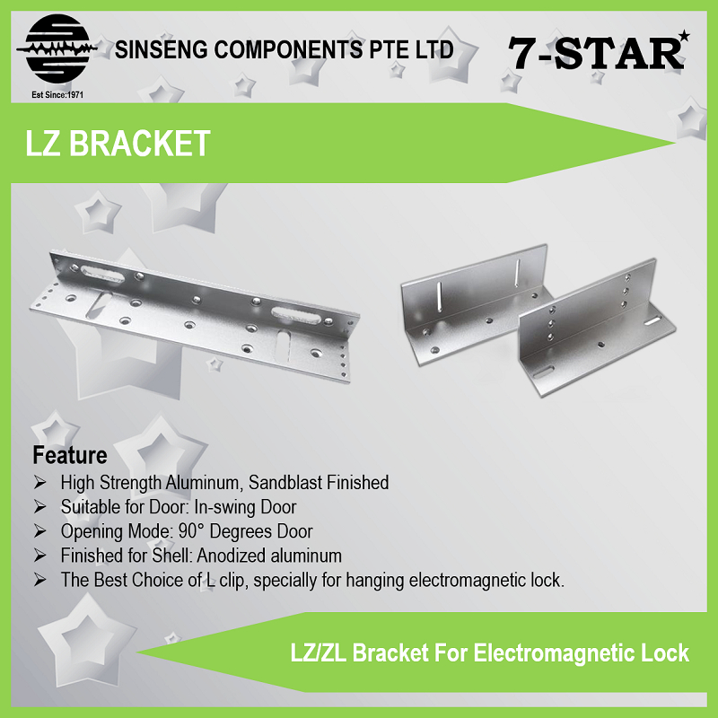 Door Access LZ/ZL Bracket for Electromagnetic 600lbs EM Lock | Shopee ...