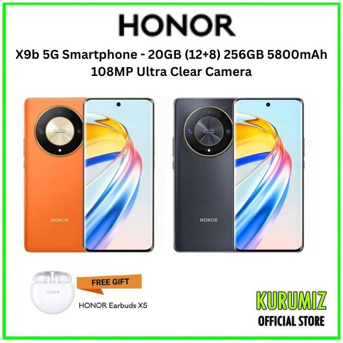 HONOR X9b 5G Smartphone - 20GB (12+8) 256GB 5800mAh 108MP Ultra Clear ...