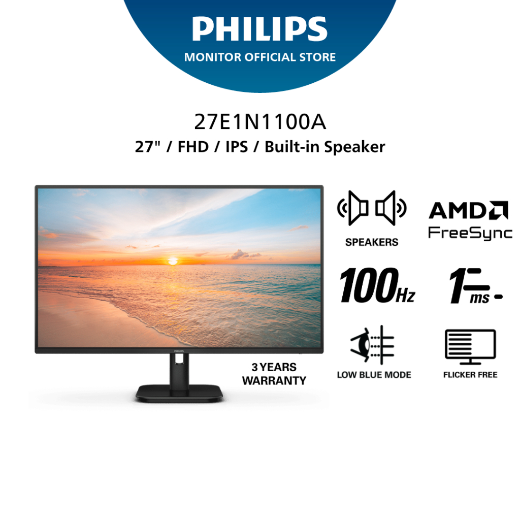 Philips 27E1N1100A 27" Full HD IPS 100Hz LCD Monitor | Shopee Singapore