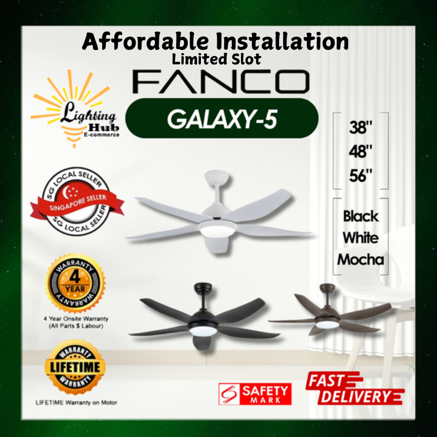 【5.5 Super Promo 】 Fanco Galaxy-5 DC Motor Ceiling Fan With LED Light ...