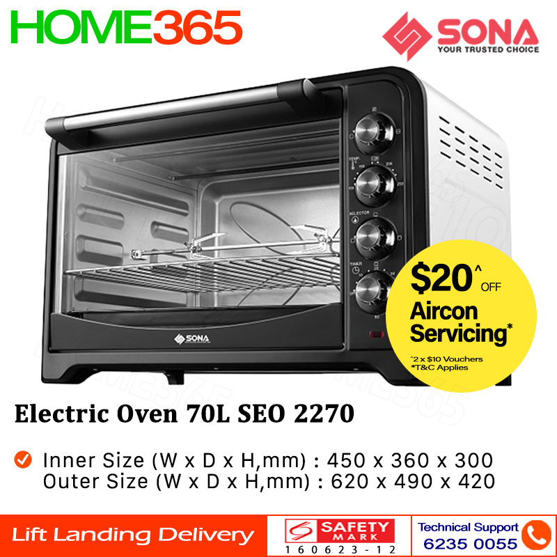 Sona Electric Oven 70L SEO 2270 | Shopee Singapore