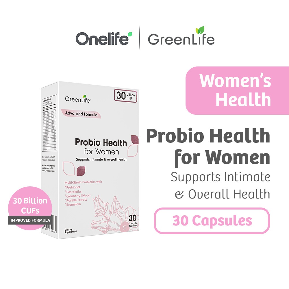 [Upgraded Formula] GreenLife Probio Health for Women 30B CFU 30 Veggie ...