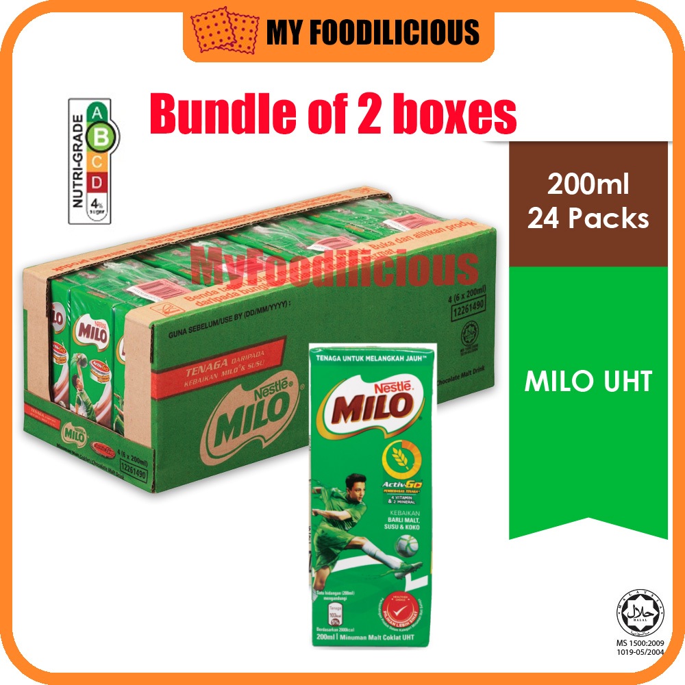 Nestle Milo Packet Drink 24 x 200ml | Shopee Singapore