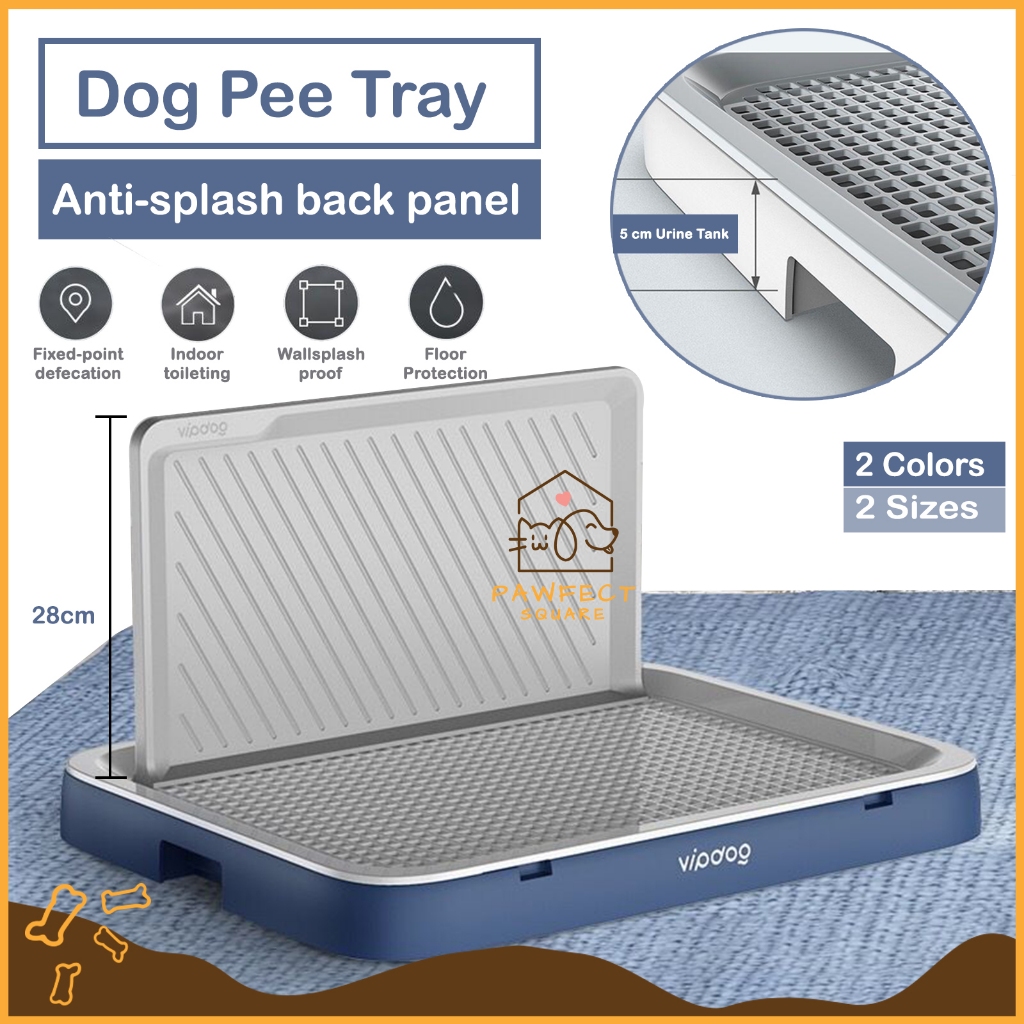 Pawfect Square VIPDOG Pee Tray with Wall Dog Pee Litter Box Puppy ...