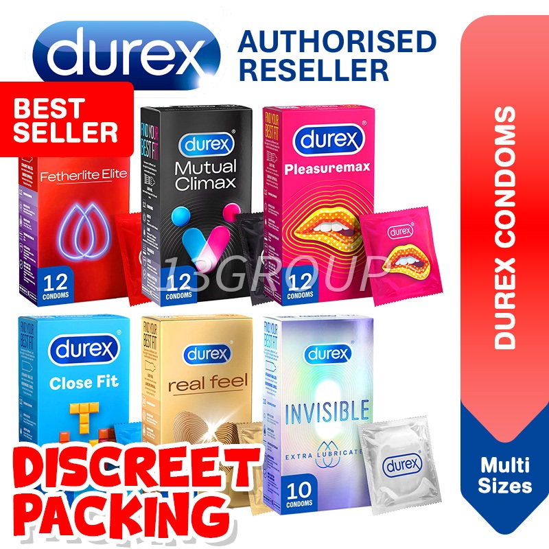 Durex Condoms Fetherlite Invisible Sensitive Mutual Climax Performa Pleasuremax Real Feel, 3s ...