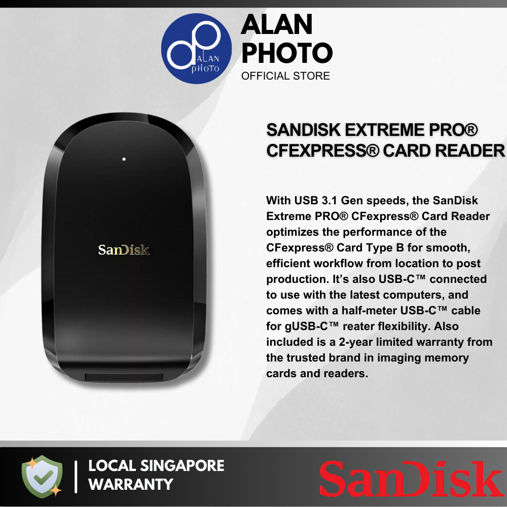 SanDisk Extreme PRO CFexpress Card Reader [SDDR-F451-GNGEN] | Shopee ...