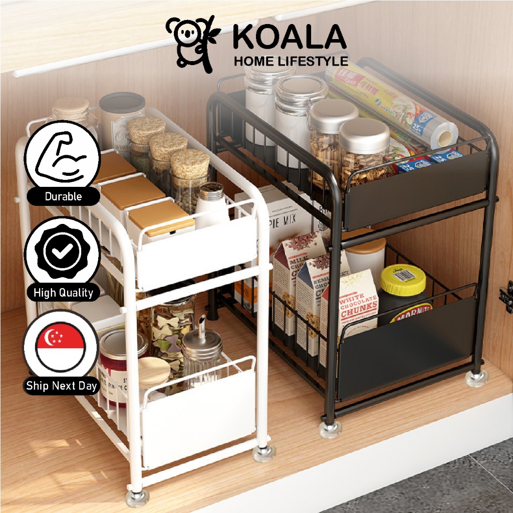🇸🇬Koala Home🔥Under Sink Rack Sink Rack Kitchen Storage Shelf Rack Home ...