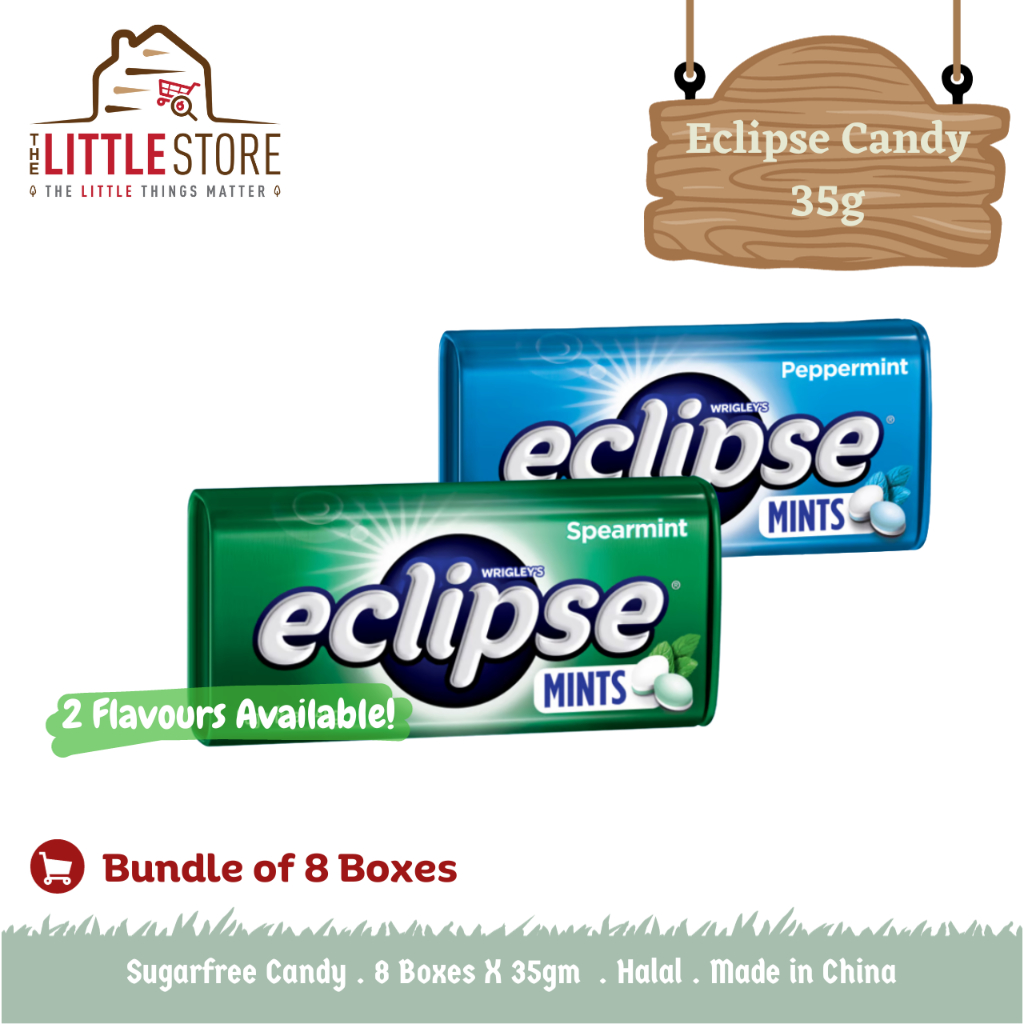 [Bundle of 8 Tins] Eclipse Peppermint / Spearmint Sugar Free Mints ...