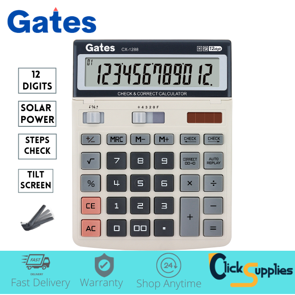 Calculator Big Size Large Display with Adjustable Tilt Screen GATES CX ...