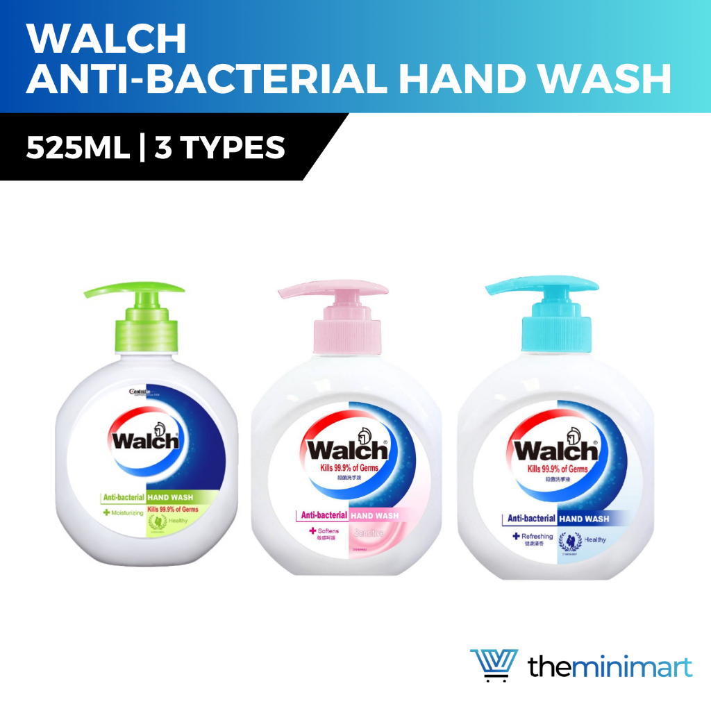 Walch Anti-Bacterial Hand Wash 525ml - Nourishing, Hydrating, Germ-Free ...