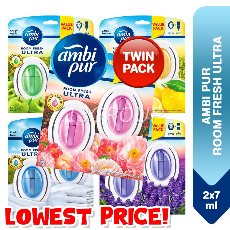 Ambi Pur Room Fresh Ultra Air Freshener, 2x7ml [M4] | Shopee Singapore