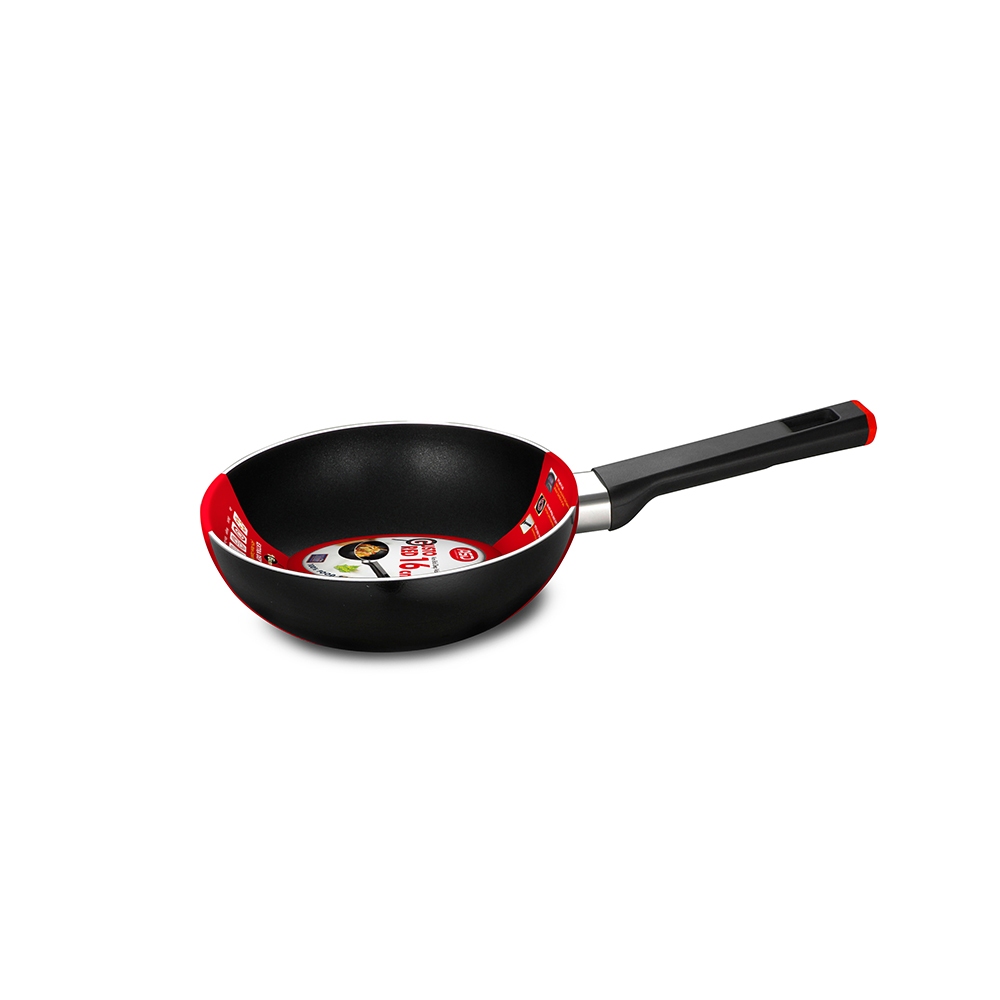 ASD Gusto Red Deep Wok Pan 16cm - HP8216D-RD | Shopee Singapore