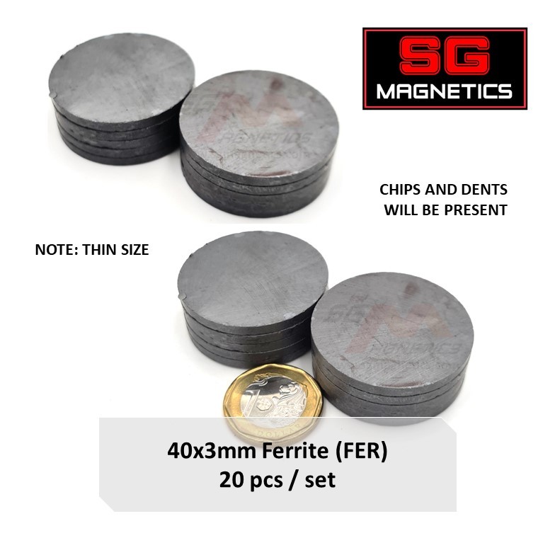 Large Ferrite Magnets - Big Ceramic - Grey Black Disc Circular Ring ...