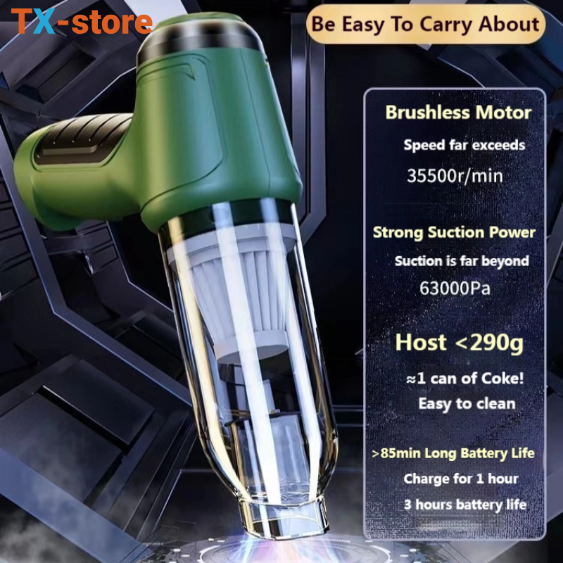 4in1 Portable Cordless Car Vacuum Cleaner & Mini Powerful Blower With ...