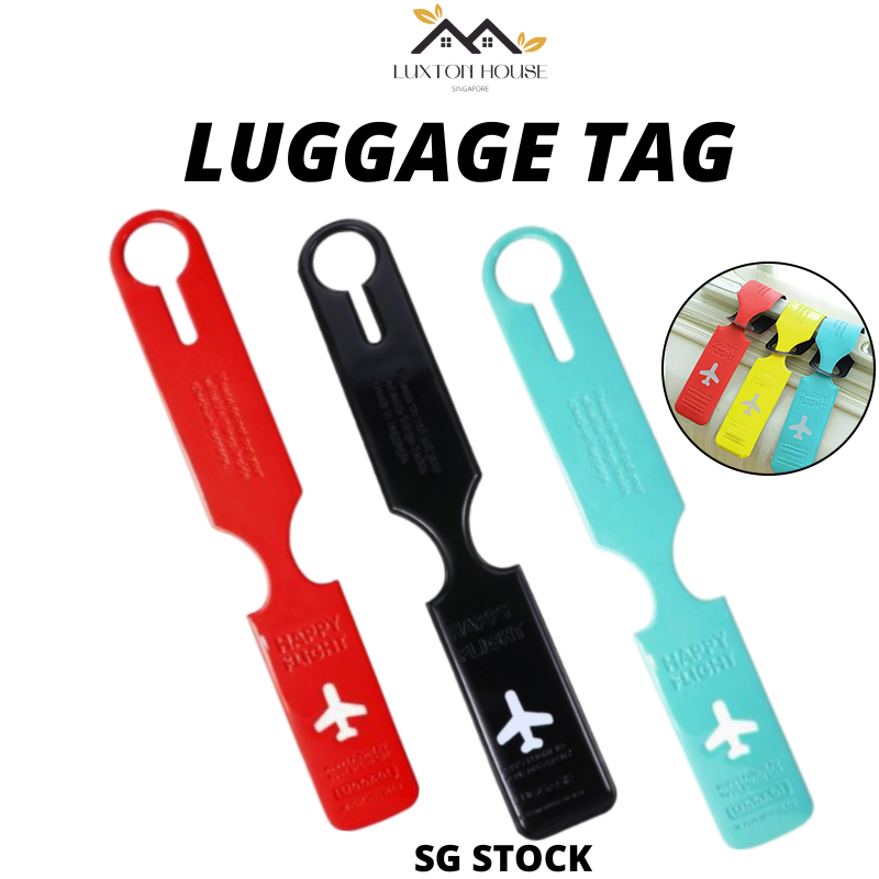 {SG} Luggage Tag Travel Tag for Suitcase Bags Suitcases PVC Airplane ...