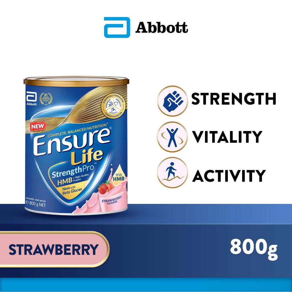 Ensure® Life StrengthPro TM Strawberry 800g | Shopee Singapore