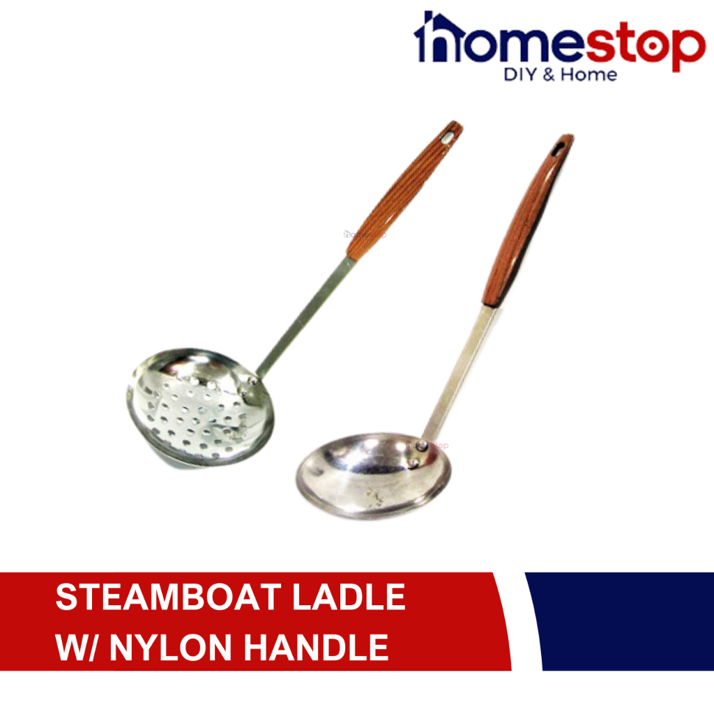 Steamboat Hotpot Stainless Steel Soup Slotted Ladle With Nylon Handle ...