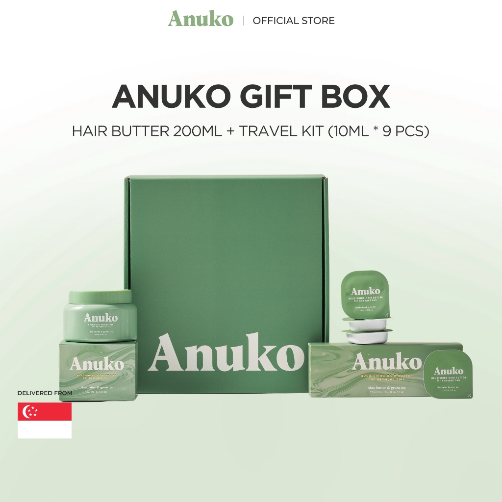 [Gift Box] Anuko Nourishing Hair Butter Duo Set (200ml + Travel Kit ...