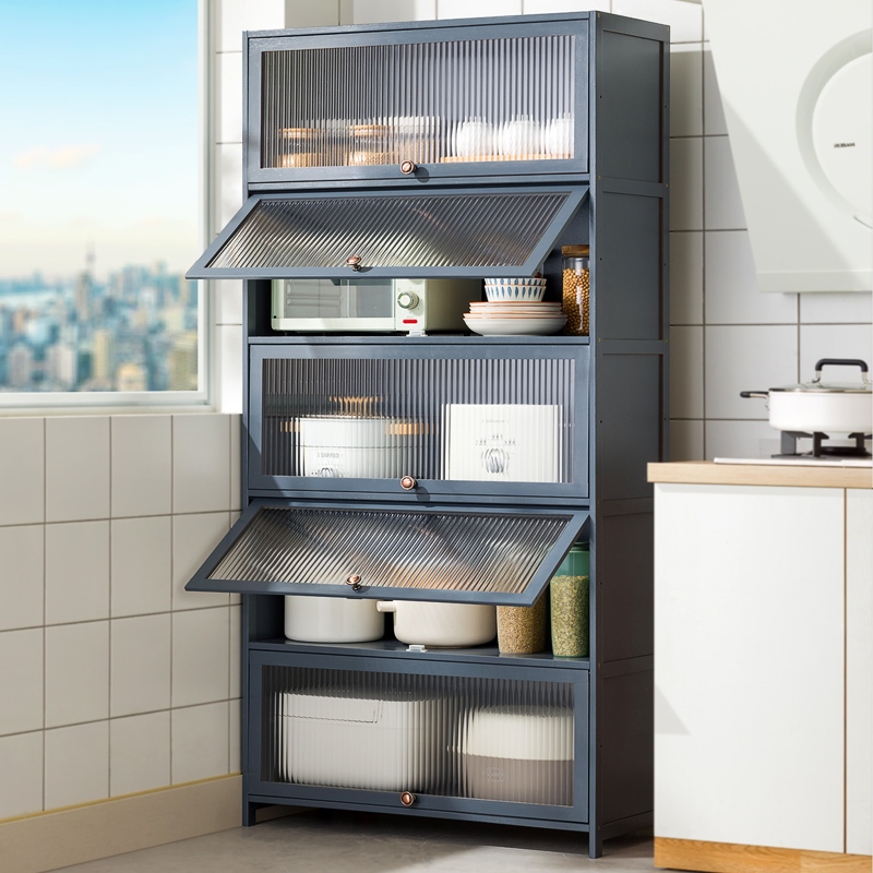 【TOP ONE】Wheeled storage rack multifunctional dustproof cabinet storage ...
