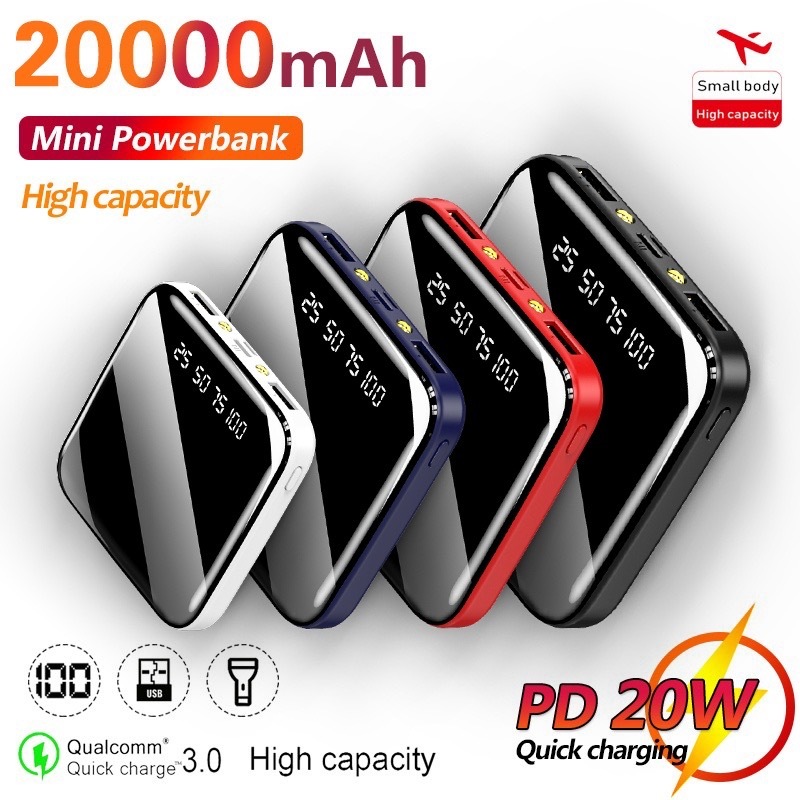 🚚SG Local Seller🚚20000mAh Portable Mobile Power Bank Built-in 4 Cable ...