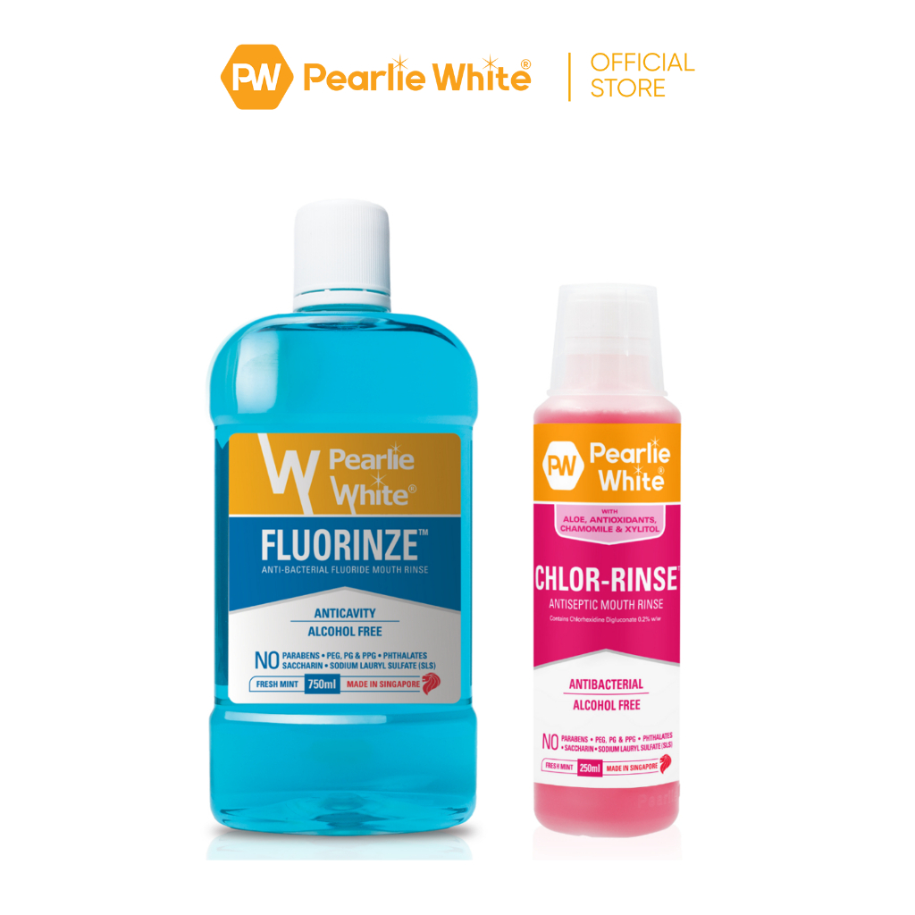 [Bundle of 2] Pearlie White Fluorinze Antibacterial Fluoride Mouth ...