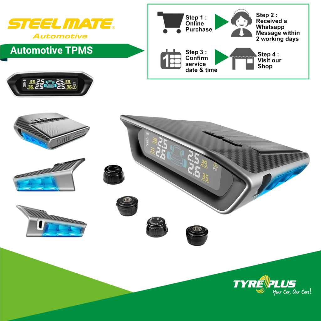 STEELMATE MT11 Tyre Pressure Monitoring System (TPMS) | Shopee Singapore