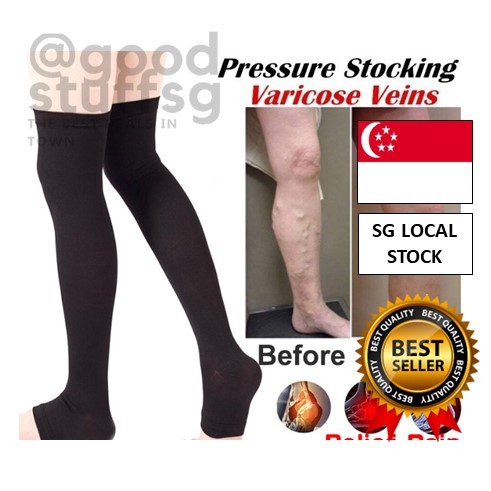 [SG FREE 🚚] 1 Pair Medical Compression Socks Varicose Veins Knee-High ...