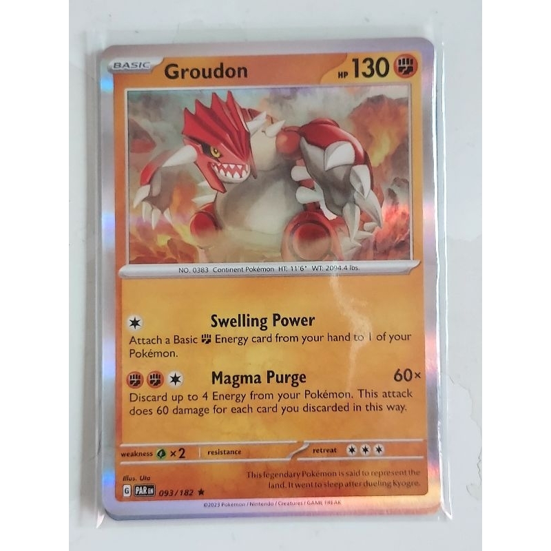 Pokemon groudon holo paradox rift card | Shopee Singapore