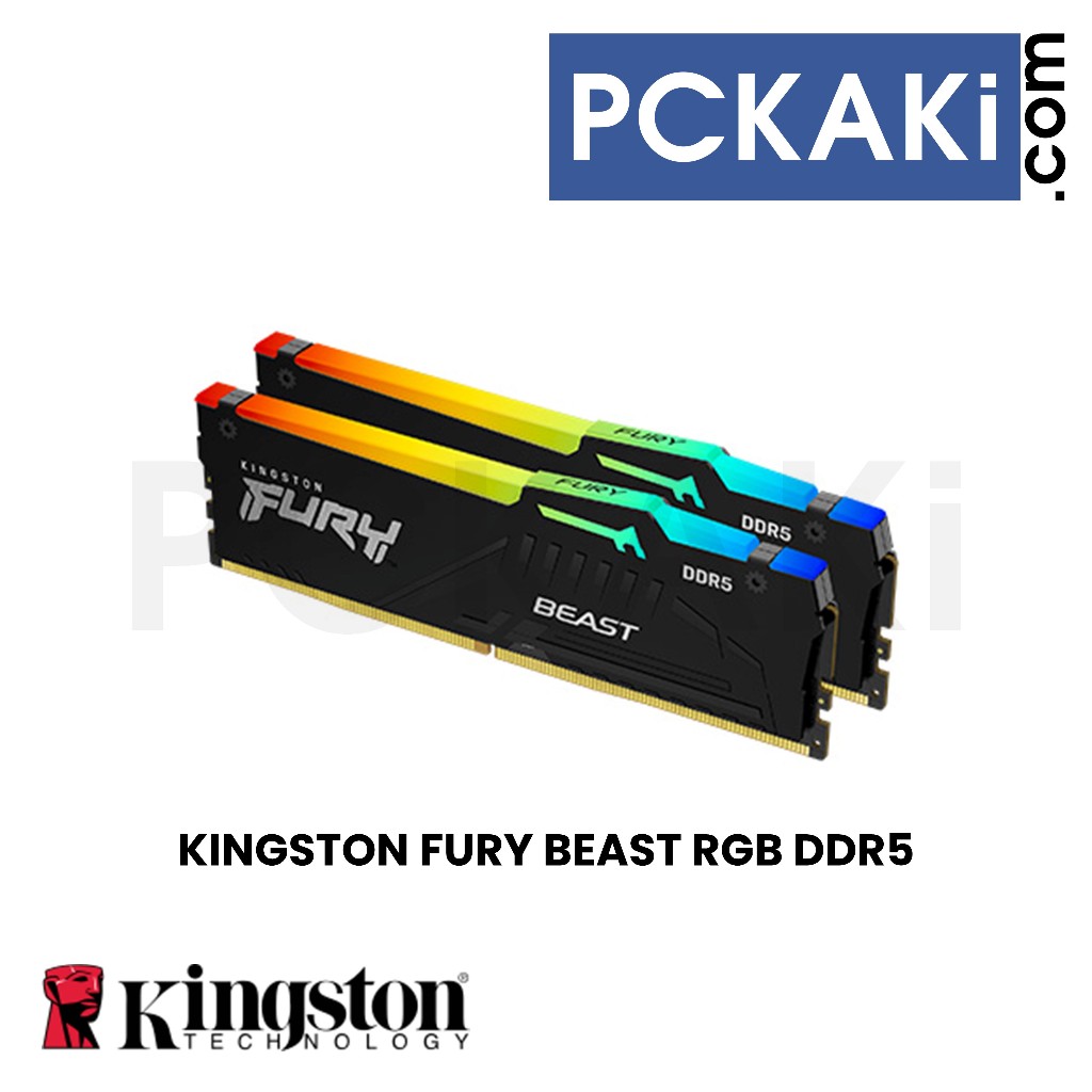 KINGSTON FURY BEAST RGB DDR5 6000MHZ 2x8GB / 16GB KIT DESKTOP ARGB RAM INTEL XMP/AMD EXPO ...