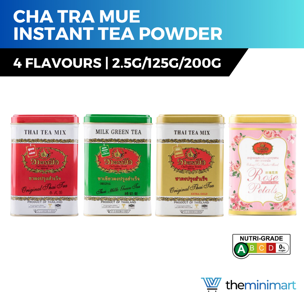 Cha Tra Mue Instant Tea Mix Powder 2.5g 125g 200g Original, Milk, Rose ...