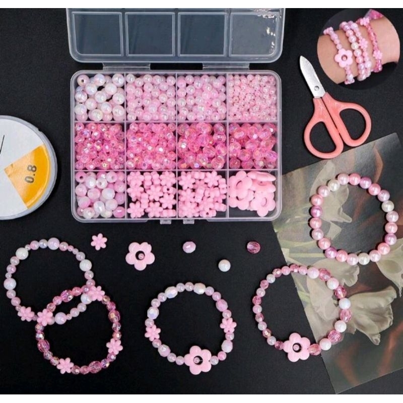 [SG New In] 1Box Set of Acrylic Beads DIY Jewelry/Accessories Kit For ...