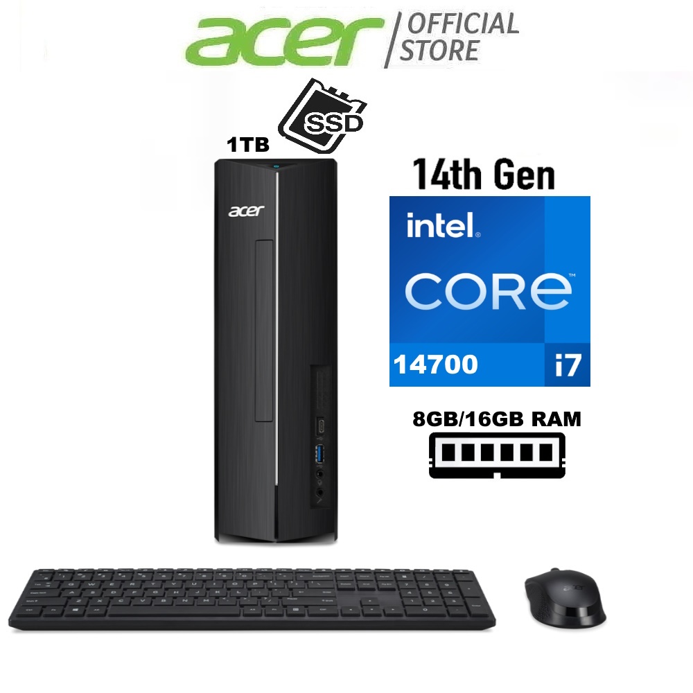 [14th Gen Intel i7-14700] Acer Aspire XC-1785(i71481TS) Compact Desktop ...