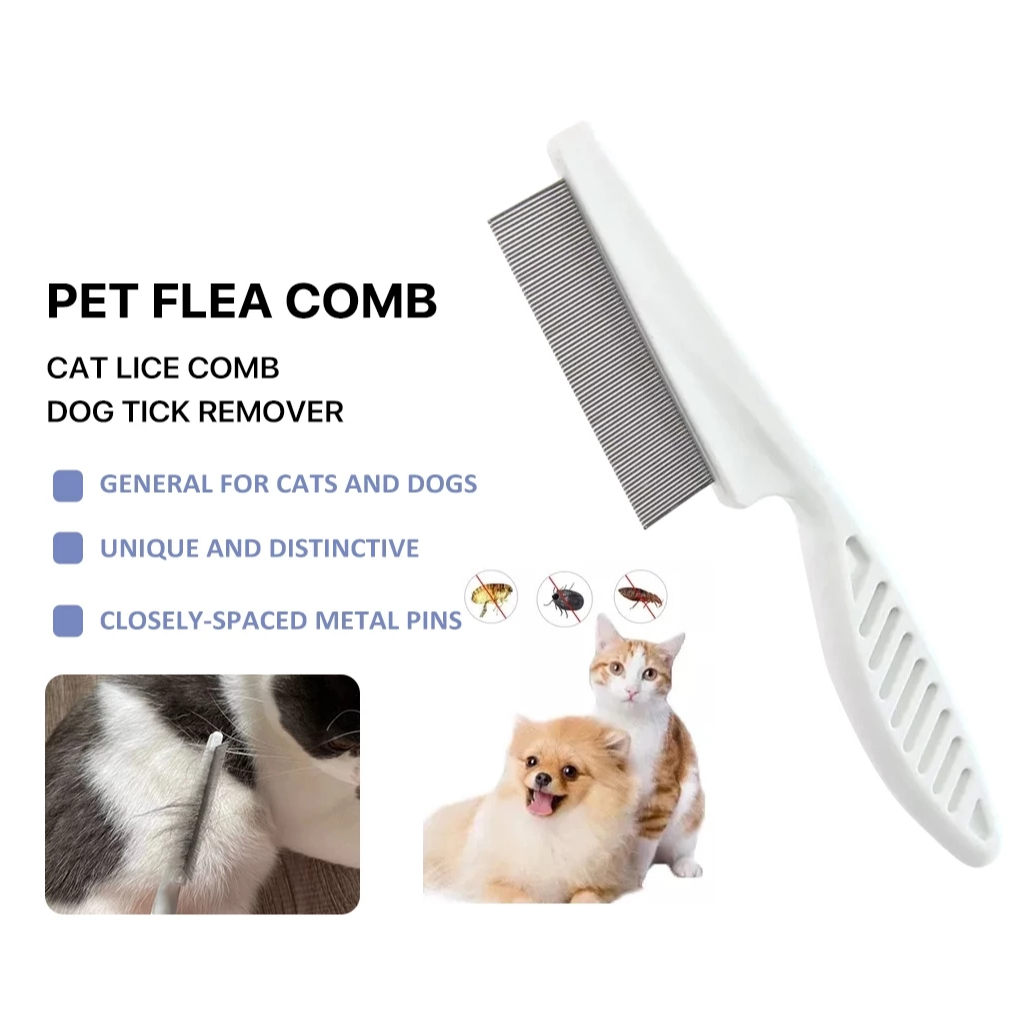 Pet Comb Pet Flea Comb Sikat Kutu Cat Lice Comb Dog Tick Remover Sisir ...