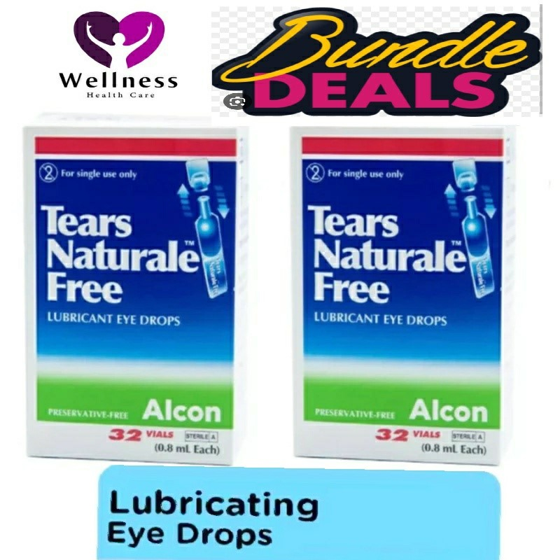 [Expiry 05/2026] Alcon Tears Naturale Free. Lubricant Eye Drops. 0.8ml ...