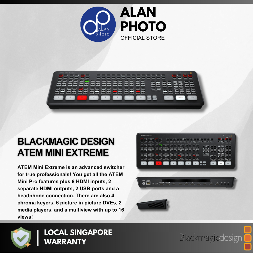 Blackmagic Design ATEM Mini Extreme Live Streaming Device ...