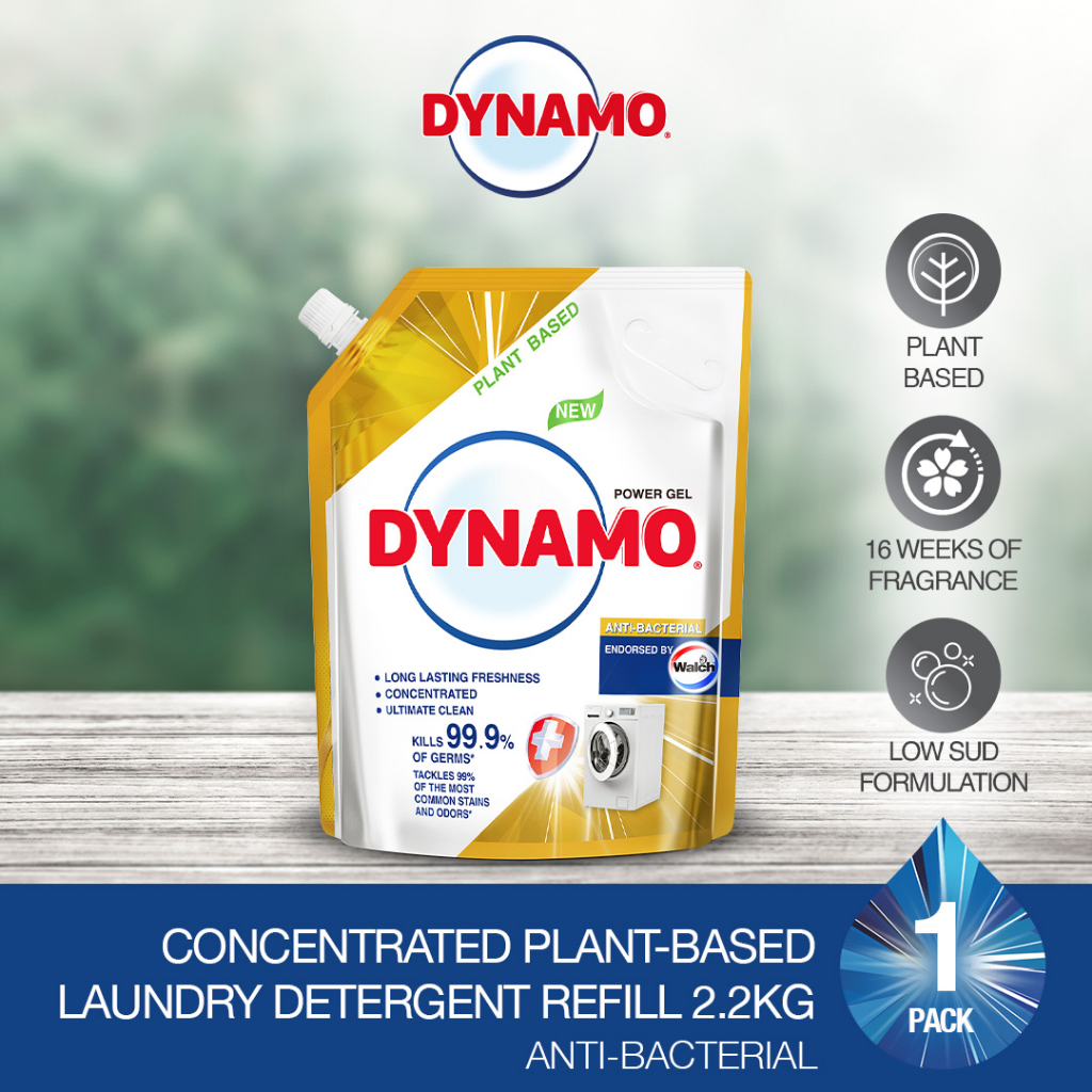 DYNAMO Plant Based Laundry Liquid Detergent Refill Pack 2.2kg/2.4kg ...
