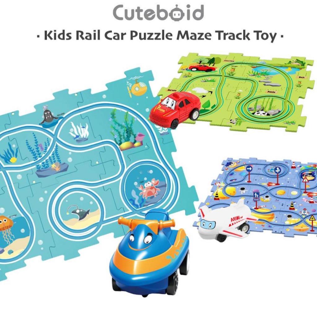 Kids Rail Car Maze Track Runner Toy Interactive Vehicle Toy | Shopee ...
