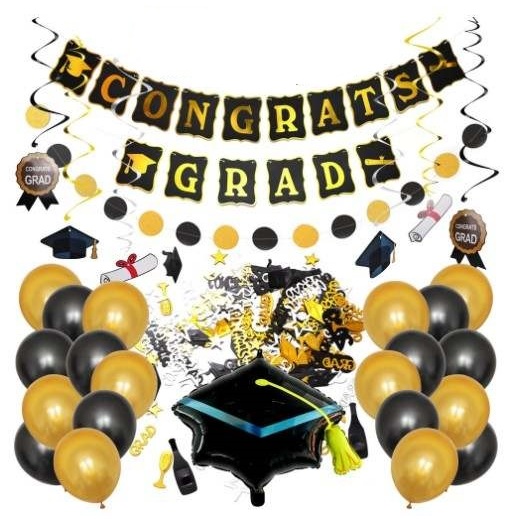 (SG SELLER) Graduation Decorations Set Happy Graduation Congrats Grad ...