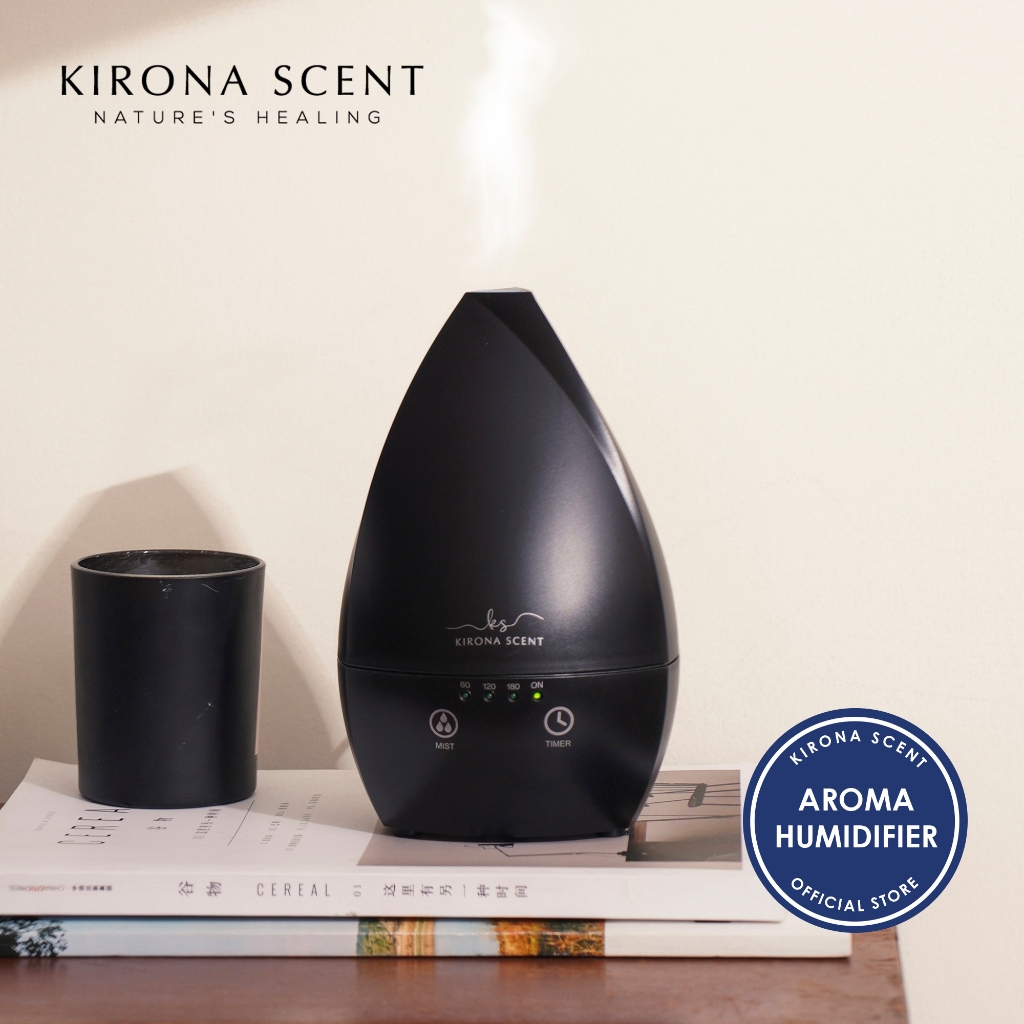 [KIRONA SCENT] PREMIUM Aroma Diffuser (Black) | Ultrasonic Humidifier ...