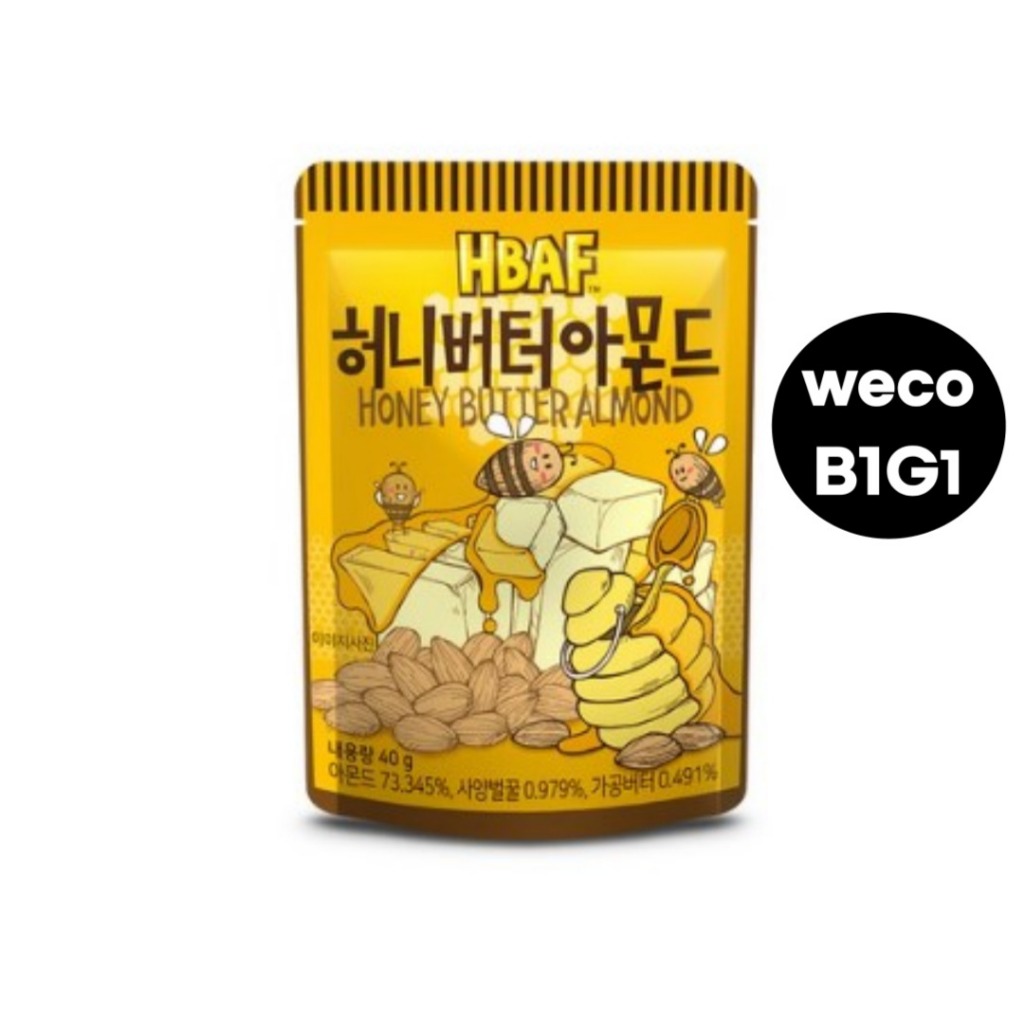 HBAF Korean Honey Butter Almonds Snack 40g 120g 190g | Shopee Singapore
