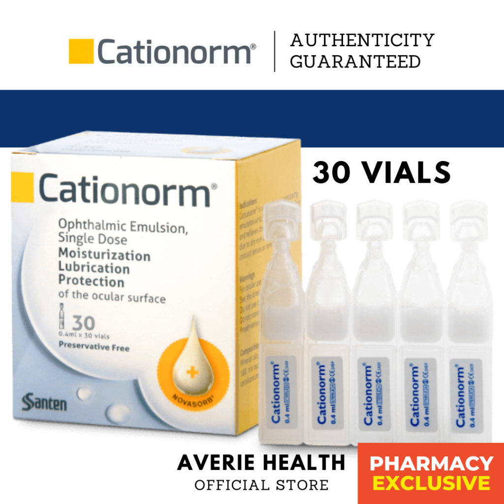 Cationorm Ophthalmic Emulsion Eyedrops 30 x 0.4ml | Dry, Stinging ...