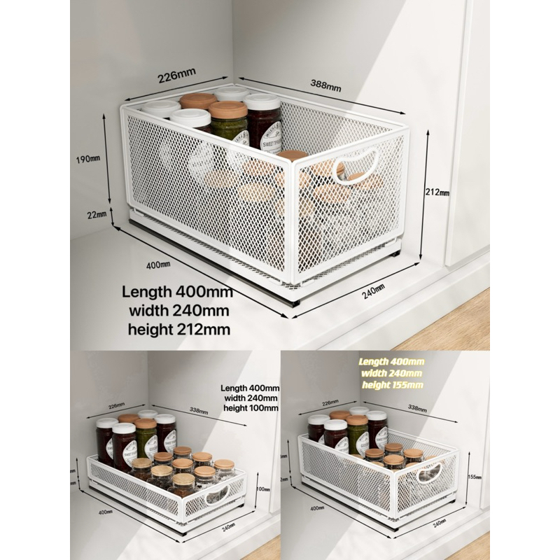 Cabinet drawer pull-out rack sorting storage rack Sliding Cabinet ...