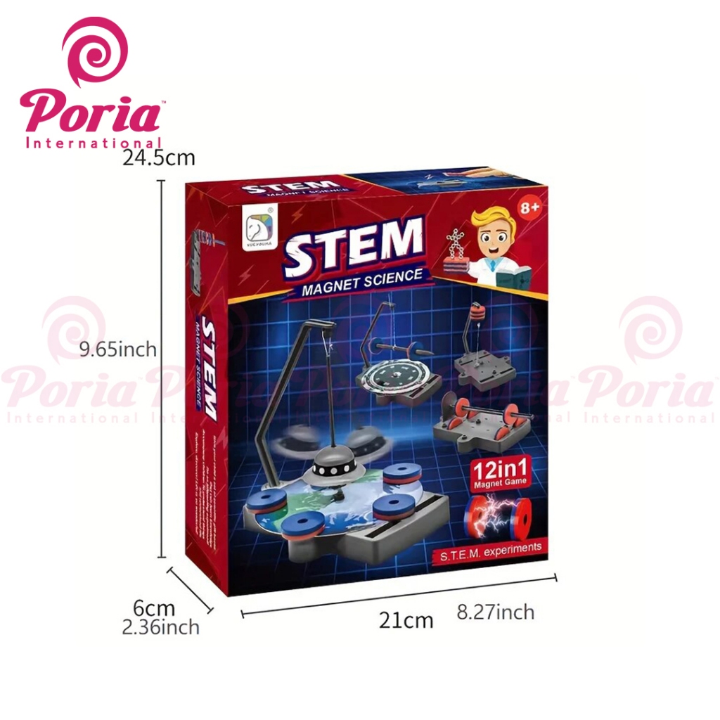 Stem DIY Magnet 12 in 1 Science Experiment Educational Exploration Toy ...