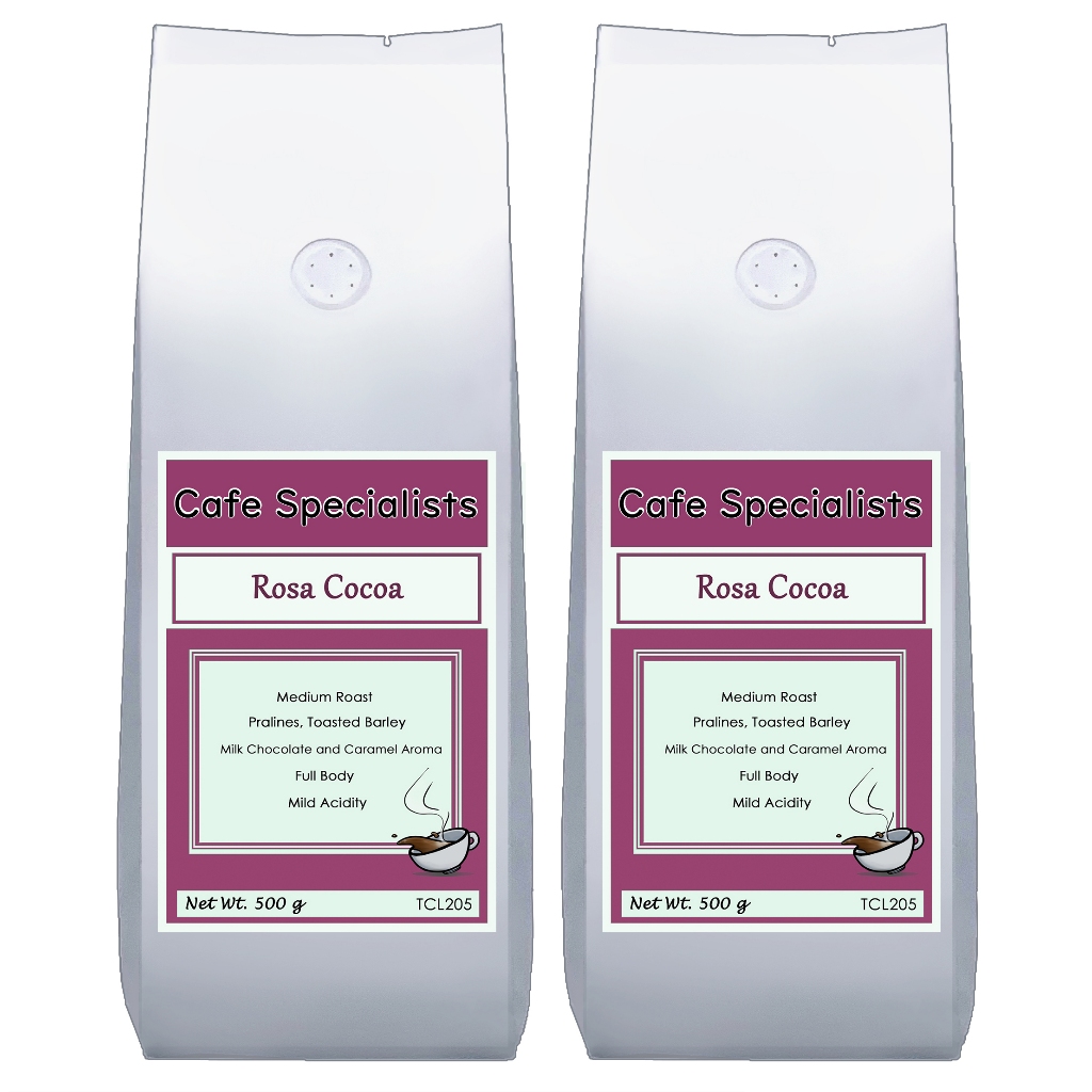 Cafe Specialists Rosa Cocoa Coffee Beans - 2 x 500g TCL205 | Shopee ...