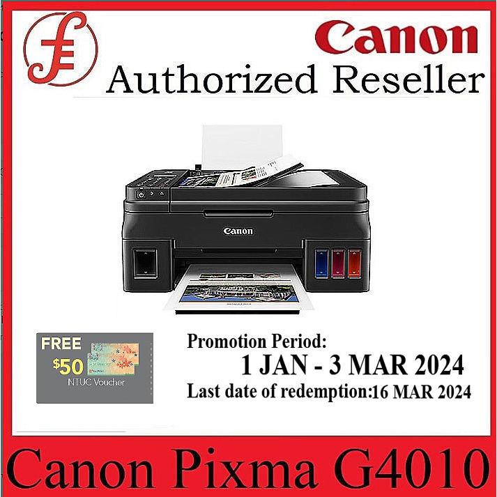Canon Pixma G4010 Refillable Ink Tank Wireless All-In-One (4010 G4010 ...