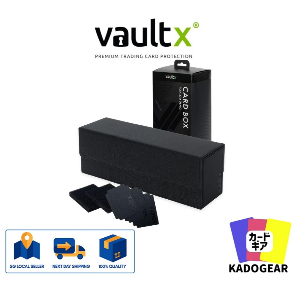 Vault X Exo-Tec Card Box Storage with Detachable Magnetic Lid, Dividers ...