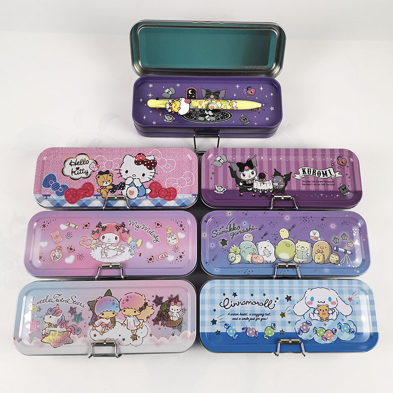 Sanrio Kitty Melody Twin Star Kuromi Cinnamoroll SumikkoGurashi Thomas Triple Deck Tin Pencil ...