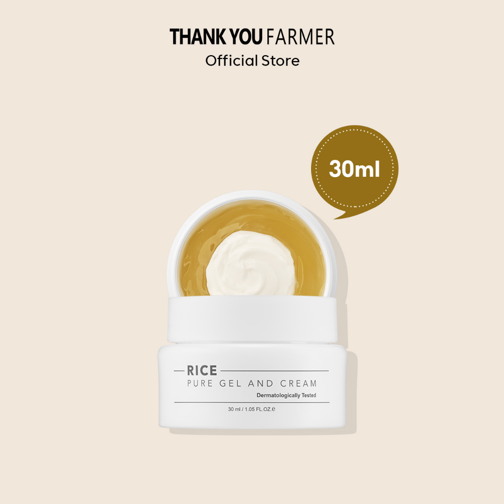 THANK YOU FARMER Mini Size - Rice Pure Gel and Cream 30ml | Shopee ...