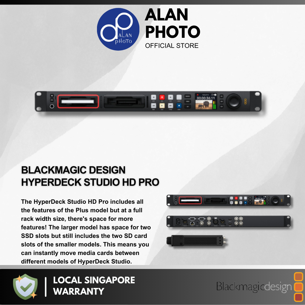 Blackmagic Design HyperDeck Studio HD Pro | Blackmagic Singapore Warranty | Shopee Singapore